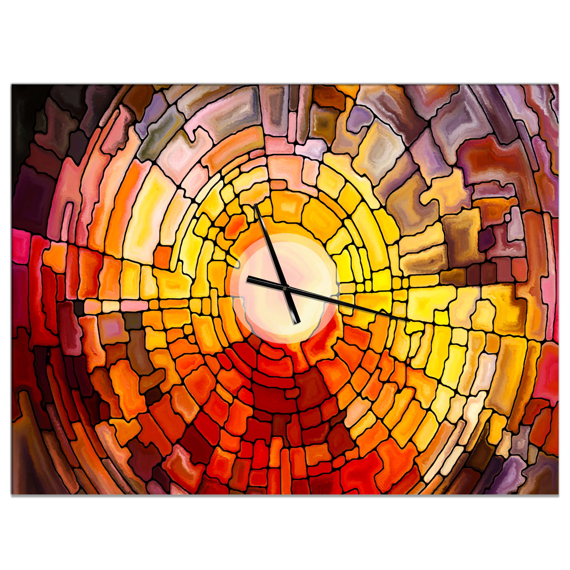 Designart 'Return of Stained Glass' Modern Wall Clock - Walmart.com