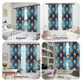 Basketball and Fire Blue Pattern Blackout Curtains,Triple Weaved Fabric ...