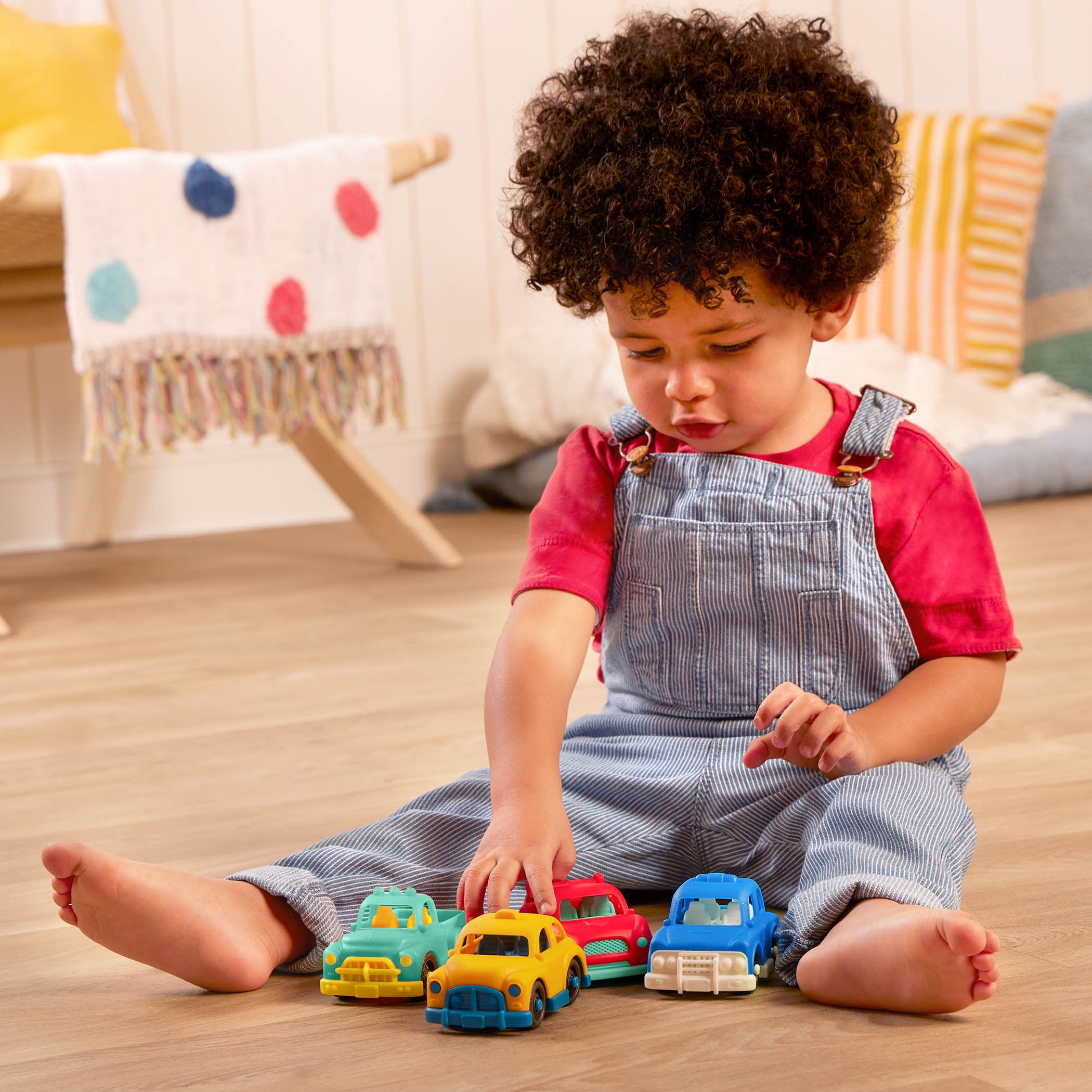 Battat Mini Riders 4-Pack Pick-Up Truck Sports Car Taxi Battat Mini Riders 4-Pack Pick-Up Truck Sports Car Taxi