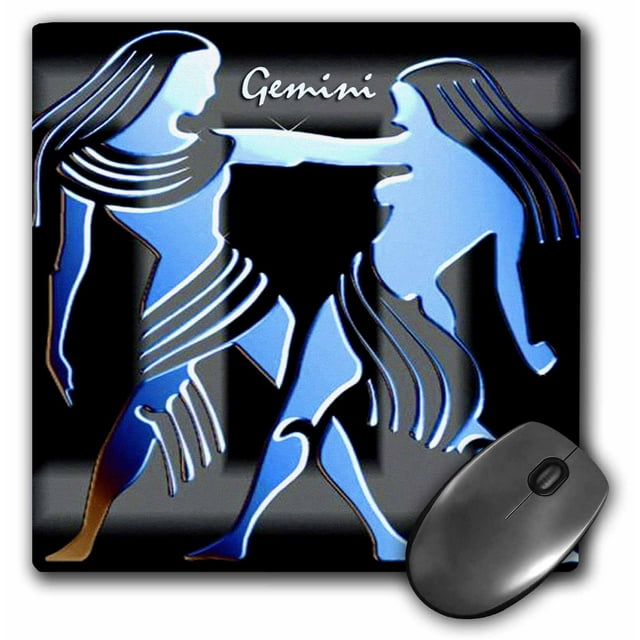 3dRose Gemini Zodiac Sign - Mouse Pad, 8 by 8-inch (mp_920_1) - Walmart.com
