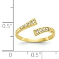 Primal Gold 10 Karat Yellow Gold Cubic Zirconia Toe Ring - Walmart.com
