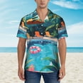 Bingfone Men's Short Sleeve Button Down Shirts Hawaiian Tropical ...
