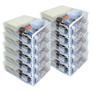 Heavy Duty Vinyl Zippered Closet Storage Bags (Clear) (15" x 18" x 5") for Sweaters, Bedding ...