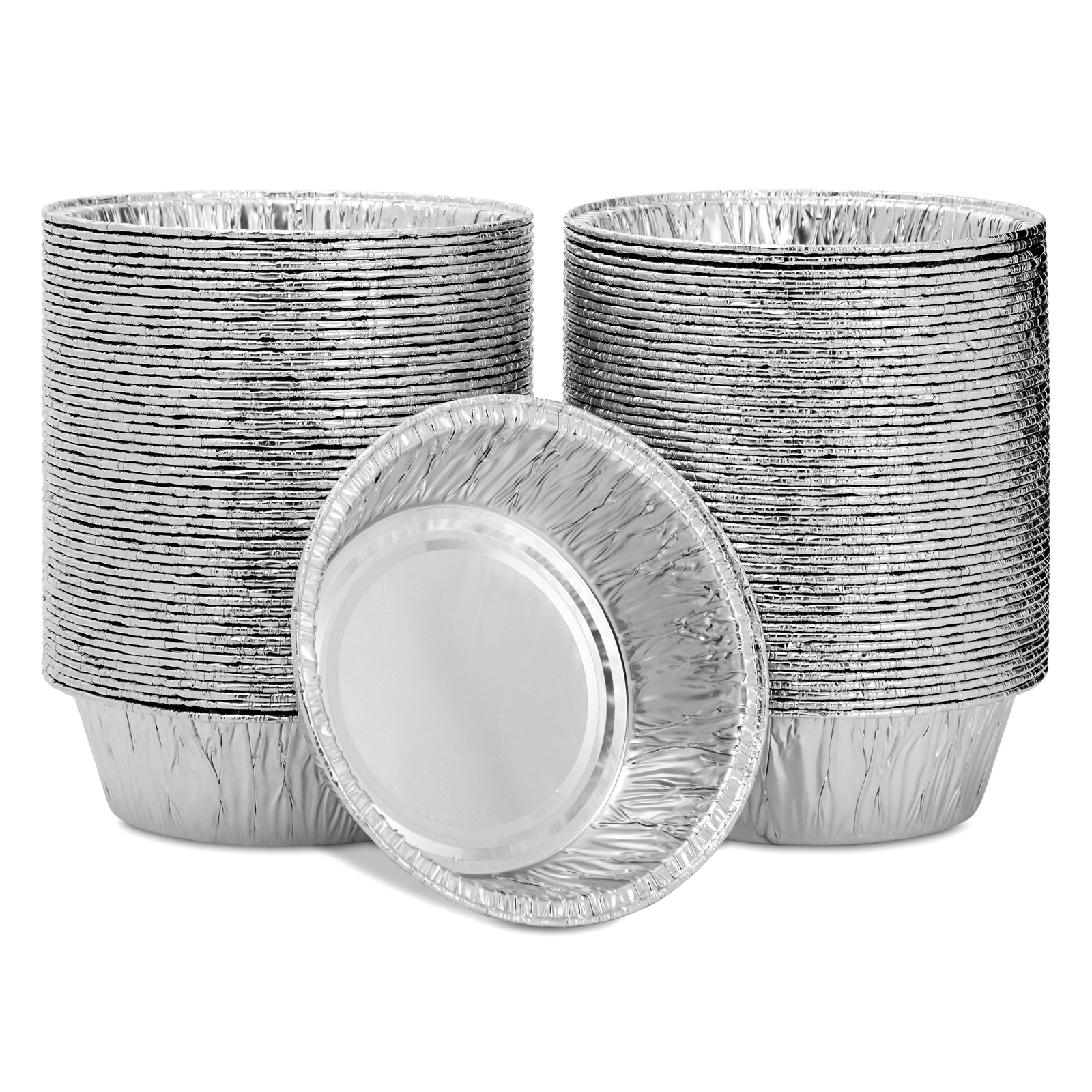 100 Pack Mini Individual Pot Pie Pans Round Disposable Aluminum Tins 100 Pack Mini Individual Pot Pie Pans Round Disposable Aluminum Tins