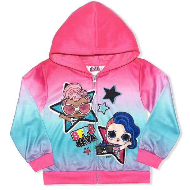 MGA LOL Surprise Girl's Zip Up Hoodie Jacket - Walmart.com