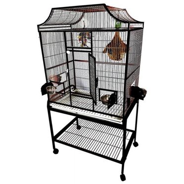 A and E Cage Co. 32"x21" Double Stack Flight Cage - Platinum - Walmart.com