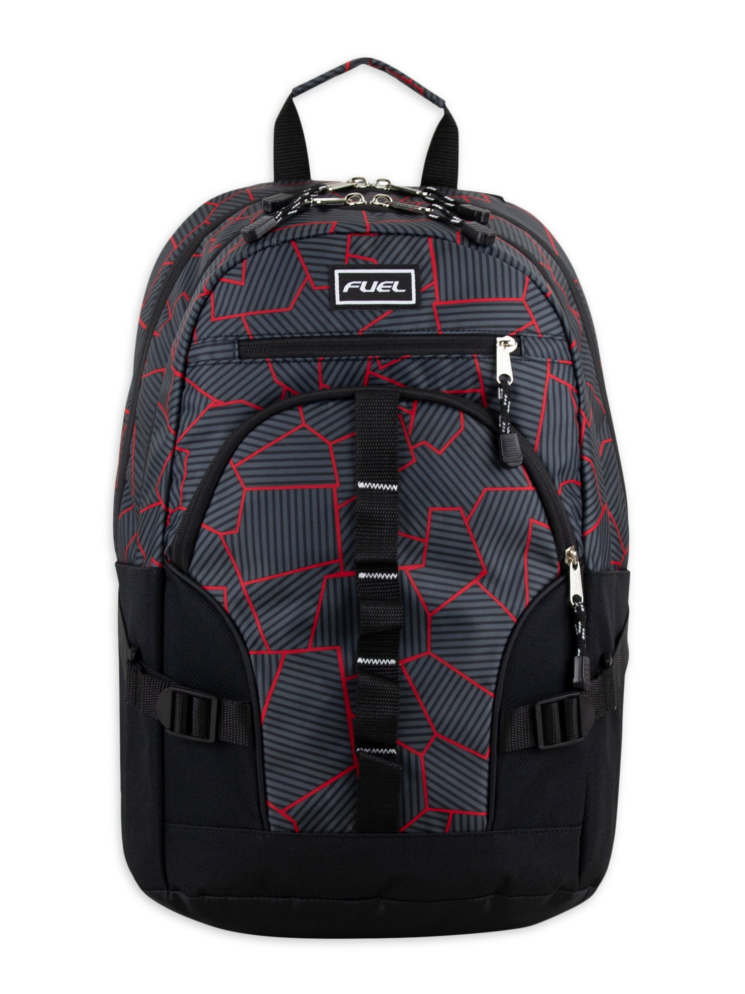 Fuel Unisex Multipocket Dynamic Active Backpack, Gray Red Cracks ...