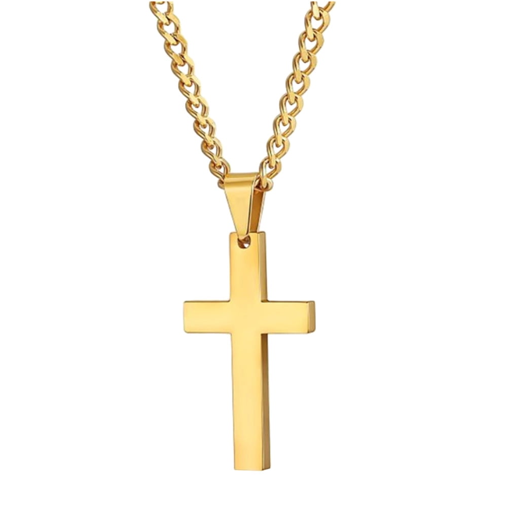 Click here for Miangastore Cross Decor Necklace Simple Titanium S... prices