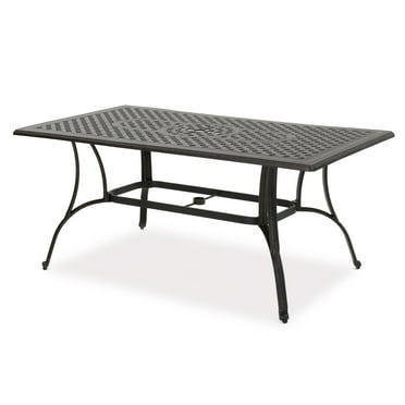 Sophia & William 37" x 37" Outdoor Dining Square Table Brown Steel ...