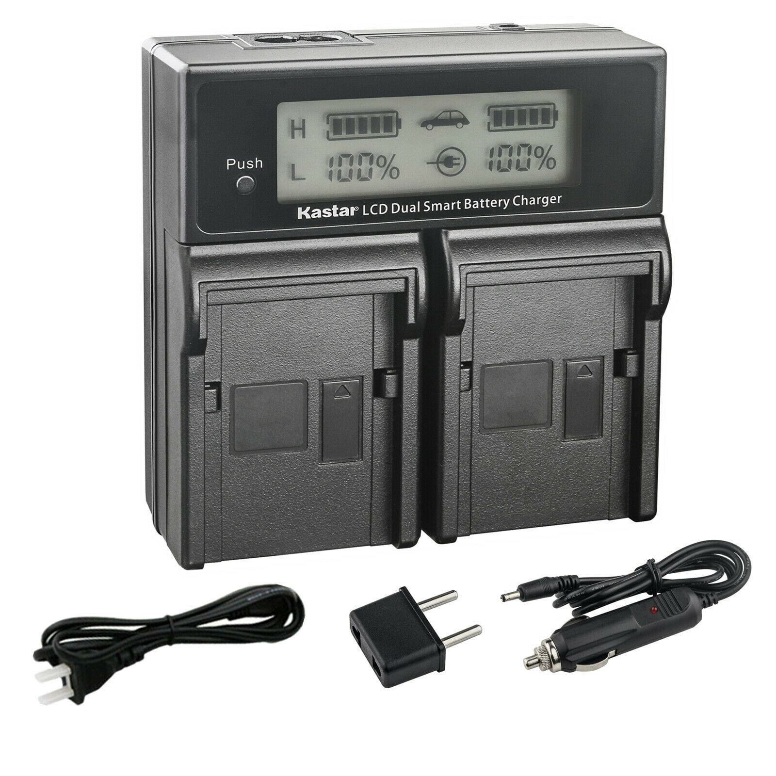Kastar AC LCD Dual Fast Charger Compatible with JVC BN-VC264G BN-VC296G ...