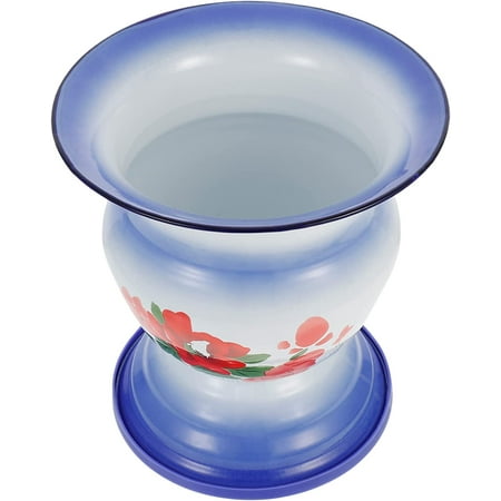 JOYWEI Unisex Chamber Pot Chinese Traditional Enamel Spittoon Toilet ...