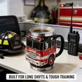 Fire Rescue Mug - Handcrafted 3D Fire Truck Coffee Cup - Firefighter ...