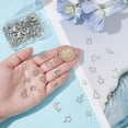 120pcs Moon Star Heart Charms 12 Style Ramadan Star Pendants Crescent ...
