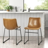 Vitesse 18 inch PU Faux Leather High Bar Stool Set for Kitchen Island ...