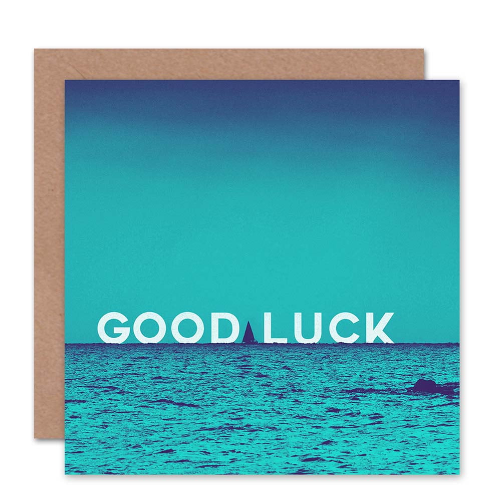 Good Luck Sail Yacht Horizon Sea Greetings Card Plus Envelope Blank ...