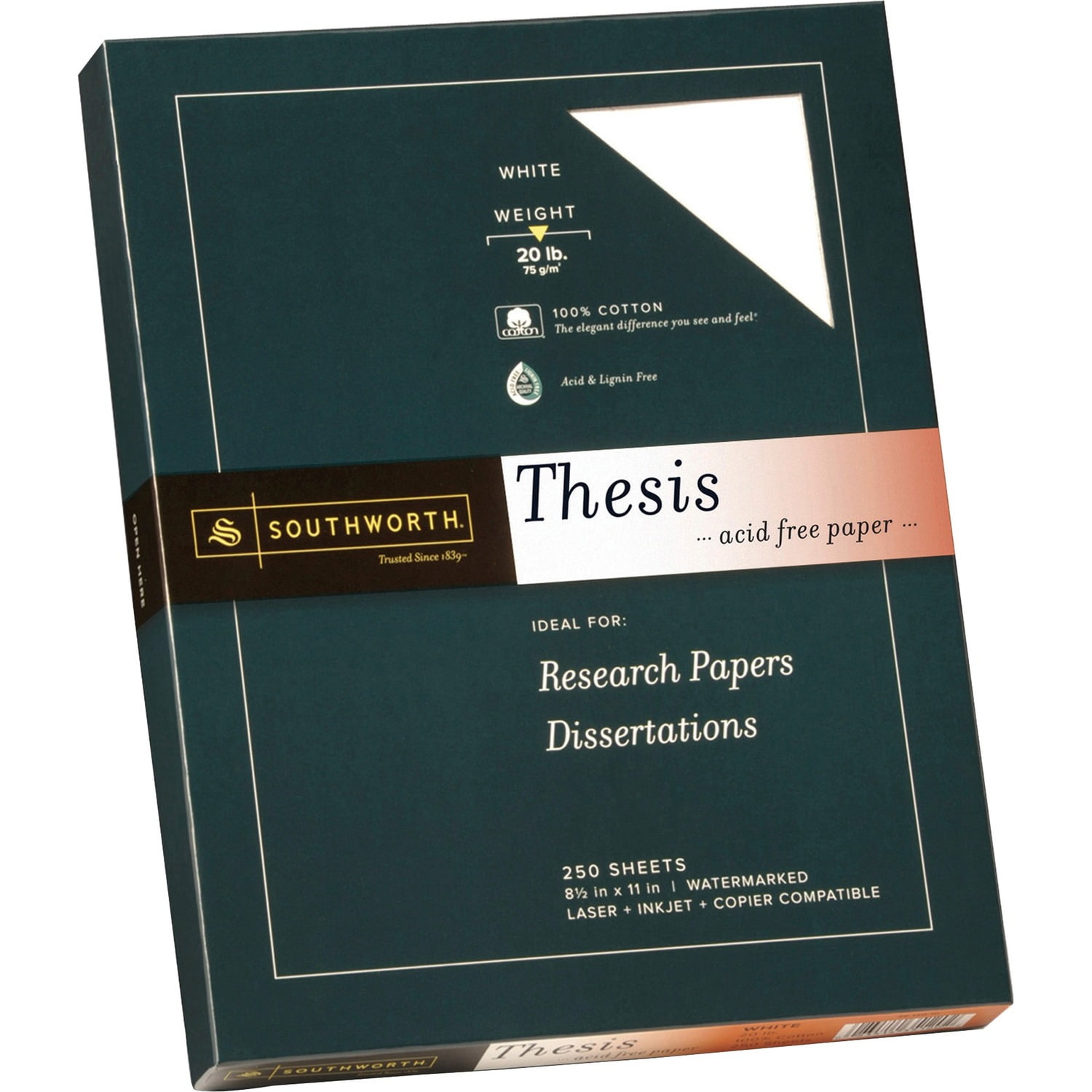 Southworth Thesis Paper Exceptional 20 lb. 8-1/2"x11" 250/PK Bright WE ...