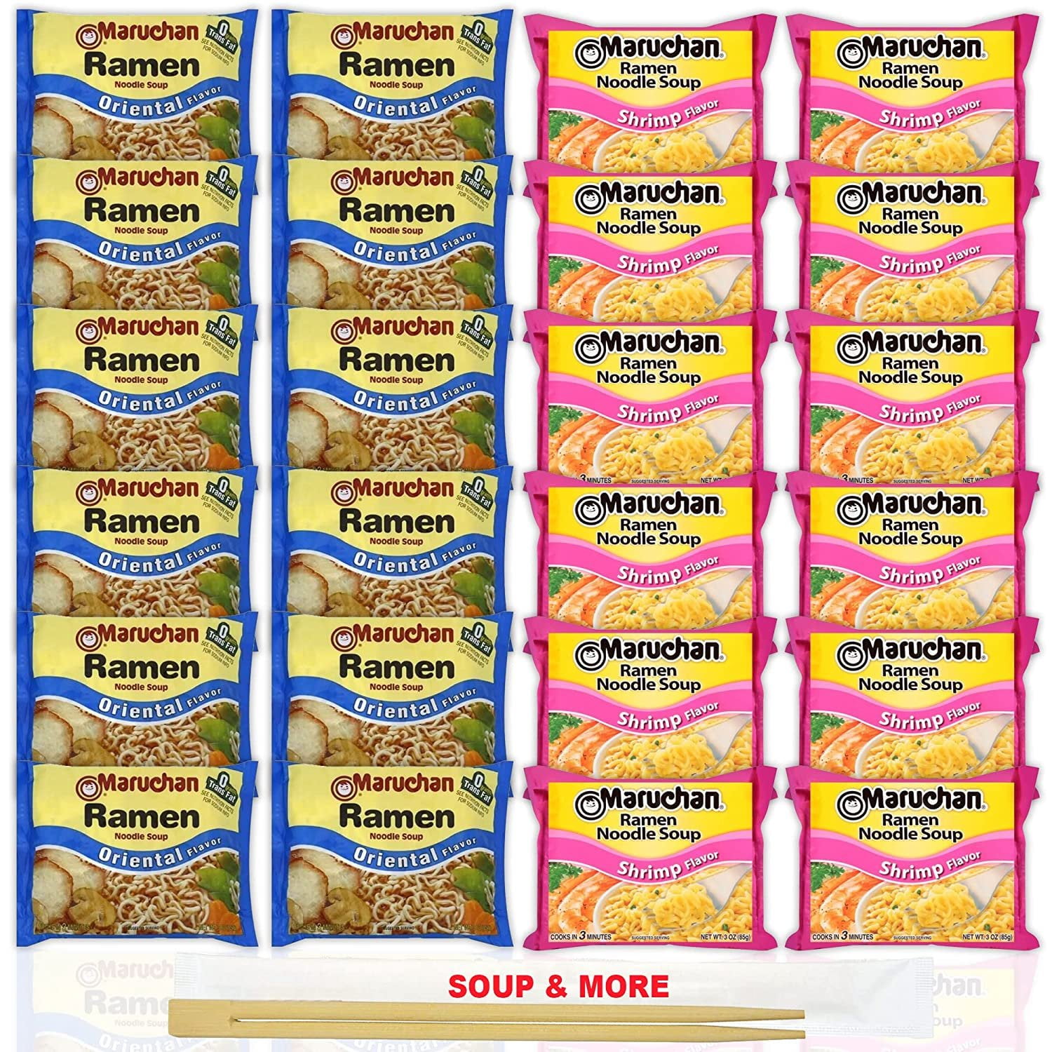 Maruchan Ramen Instant Noodle Soup Variety, 2 Flavors - 12 Packs ...
