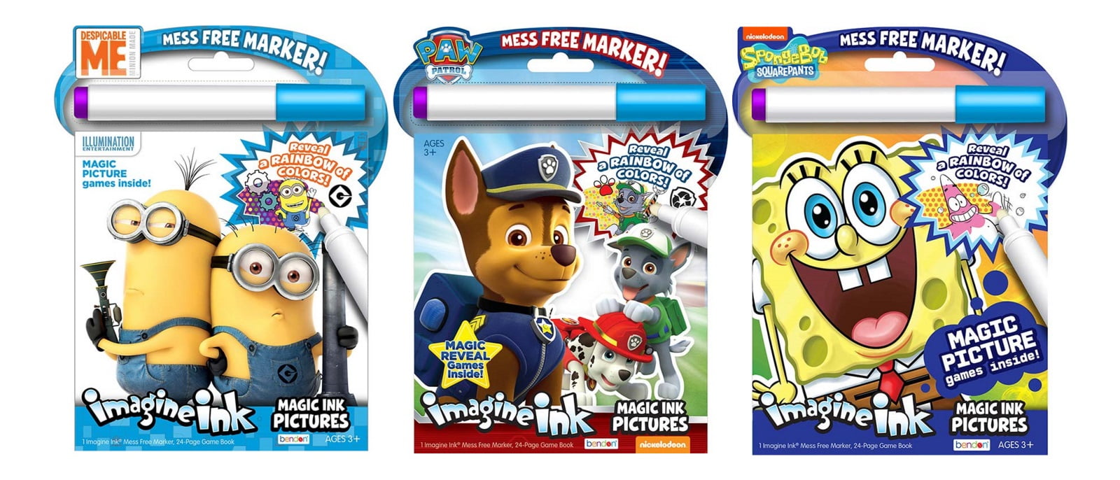 Bundle of 3 Imagine Ink Magic Pictures Activity Books – Despicable Me ...