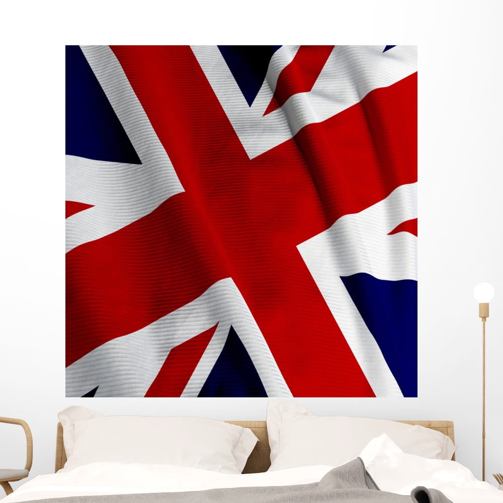 British Flag Closeup Wall Mural Decal by Wallmonkeys Vinyl Peel and ...