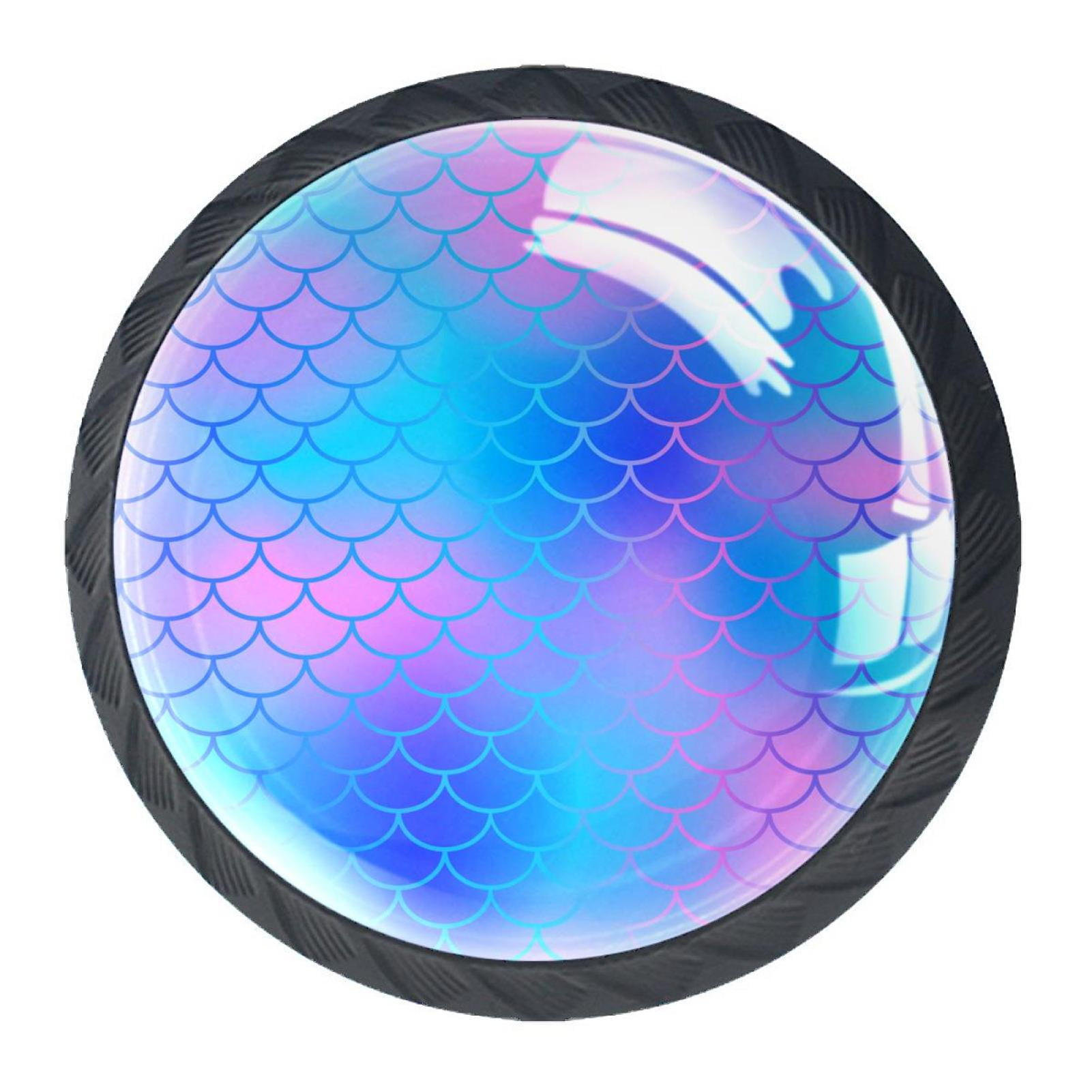 4 Pcs Fish Scale Mermaid Knobs for Kitchen Cabinet Cupboard Dresser ...