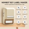 NIIMBOT B21 Portable Bluetooth Label Maker & Thermal Printer, Milky ...