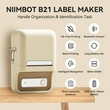 NIIMBOT B21 Portable Bluetooth Label Maker & Thermal Printer, Milky White - Walmart.com