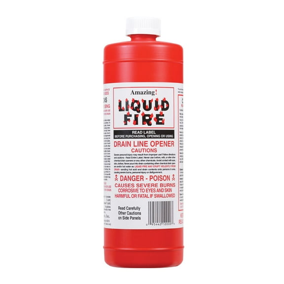 Peaceful Retreat Goods Liquid Fire Drain Opener, 32 Oz, Industrial ...