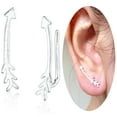 Arrow Ear Crawler Curved Earrings - 925 Sterling Silver - Walmart.com