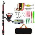 Fishing Pole Set Full Kits With Telescopic Fishing Rod And Spinning ...
