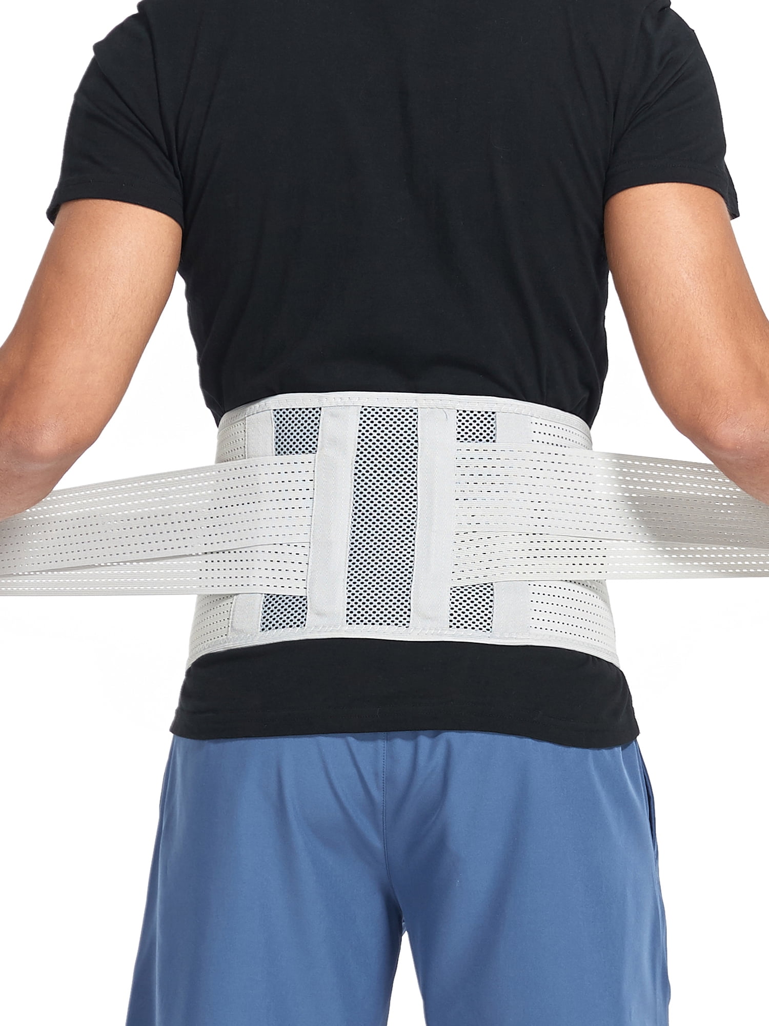 Back Brace for Lower Back Support Belt with 4 Stays Adjustable Lumbar ...