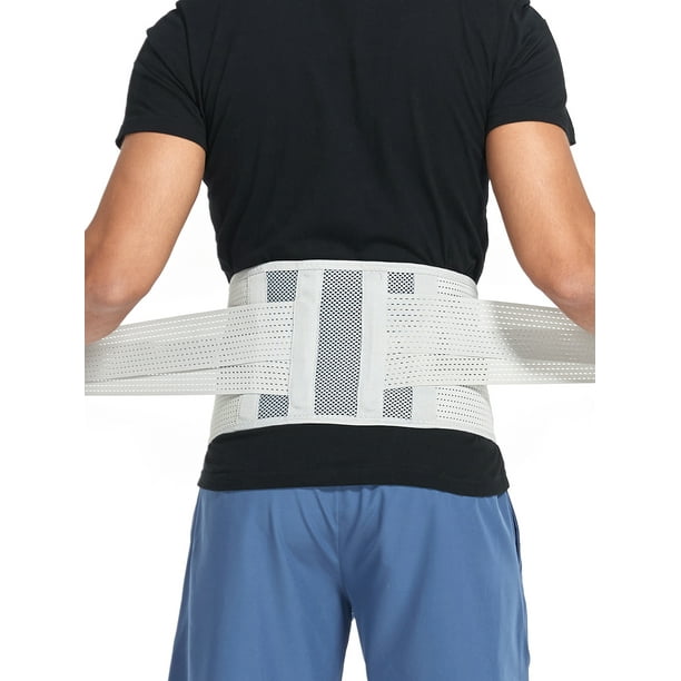 Back Brace for Lower Back Support Belt with 4 Stays Adjustable Lumbar ...