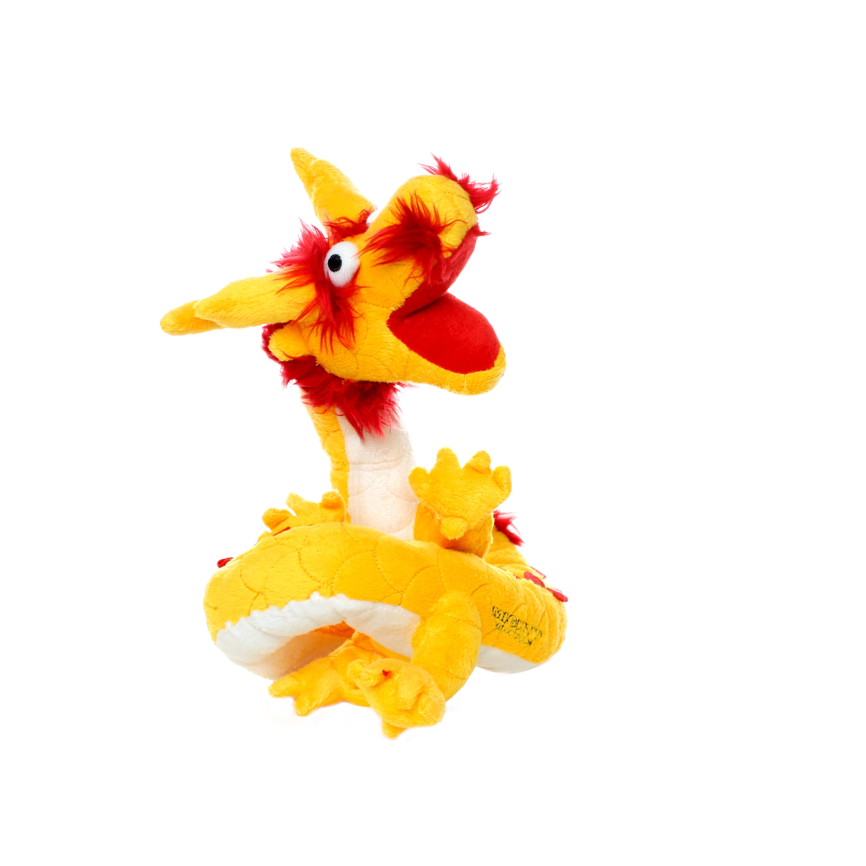 Mighty Dragon Yellow-Durable, Squeaky Plush Dog Toy - Walmart.com