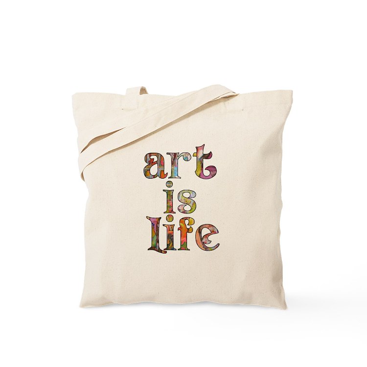 CafePress - Art Is Life Tote Bag - Natural Canvas Tote Bag, Cloth ...