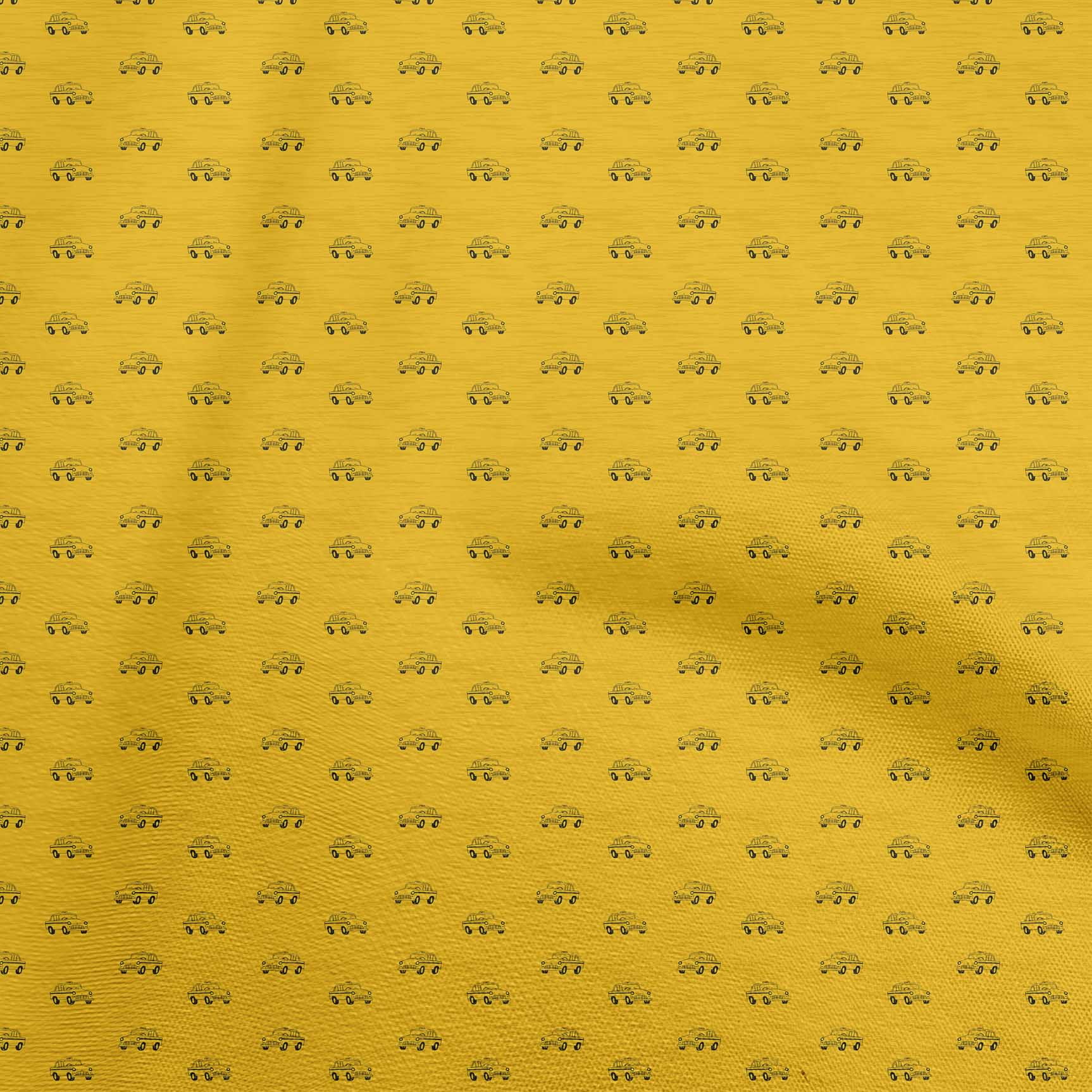 oneOone Silk Tabby Yellow Fabric Taxi Sewing Material Print Fabric By ...