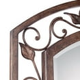 Franklin Iron Works Eden Arch Vanity Wall Mirror, Beveled Bronze Metal ...