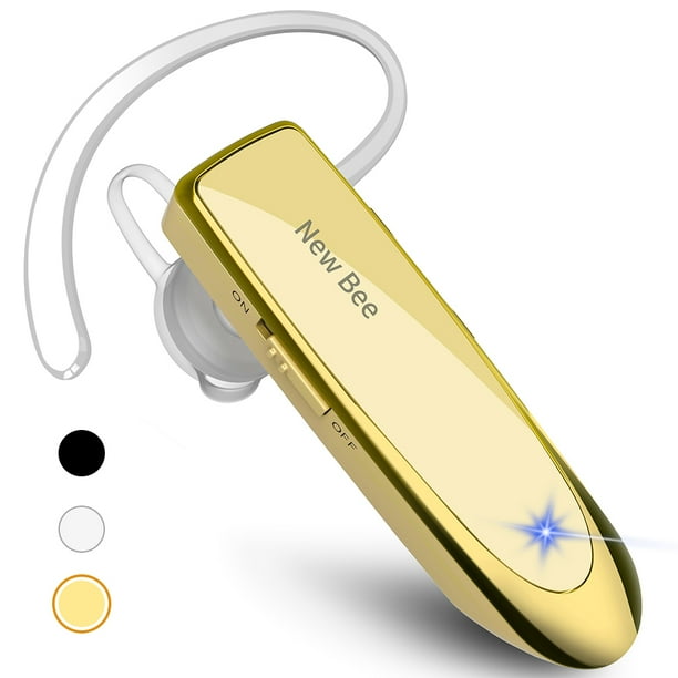 New Bee Bluetooth Headset 24Hrs Talk Time 60 Days Standby Wireless Earpiece with Microphone ...