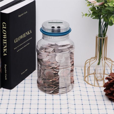 Large Piggy Bank Transparent Digital Coin Counting coin Money Jar easy ...