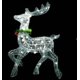 25" Lighted Silver Sisal Prancing Reindeer Christmas Yard Art Decoration - Walmart.com