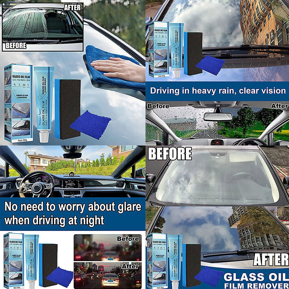 US 2-4 Pack Car Glass Oil Film Cleaner Removal Cream Paste Windshield ...