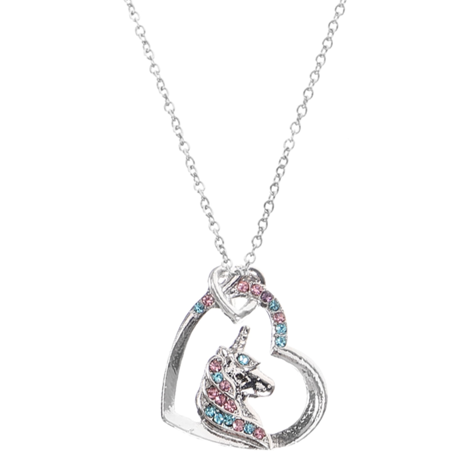 Click here for Oakleem Heart Unicorn Necklace Pendant Necklace Un... prices