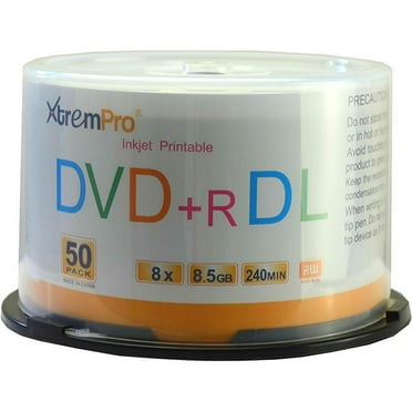 SmartBuy 50 Pack Dvd+r Dl 8.5gb 8x DVD Plus R Double Layer Printable ...