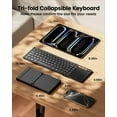 Foldable Keyboard with Touchpad, XK01 TP Folding Portable Keyboard ...