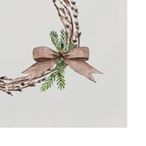 Simply Daisy Sprig of Green 18 x 14 Inch Off White Holiday Print ...