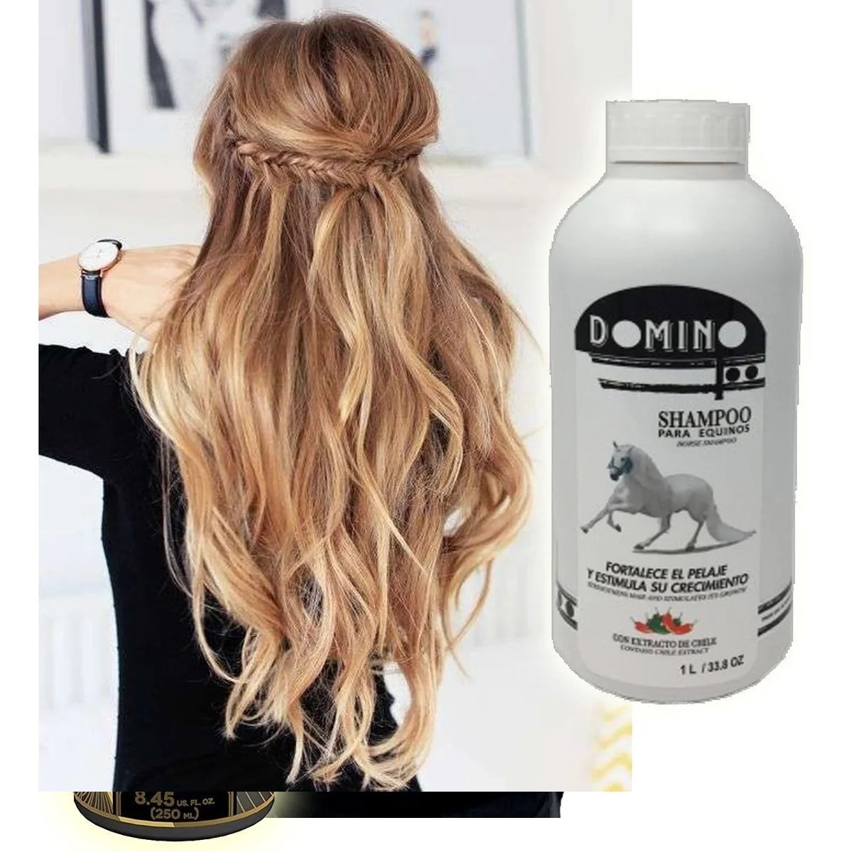 Shampoo De Caballo Equino Domino Crecimiento Acelerado 1 Lt Domino ...