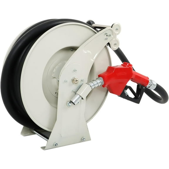 VEVOR Fuel Hose Reel Retractable Diesel Hose Reel 1" x 33' Auto ...