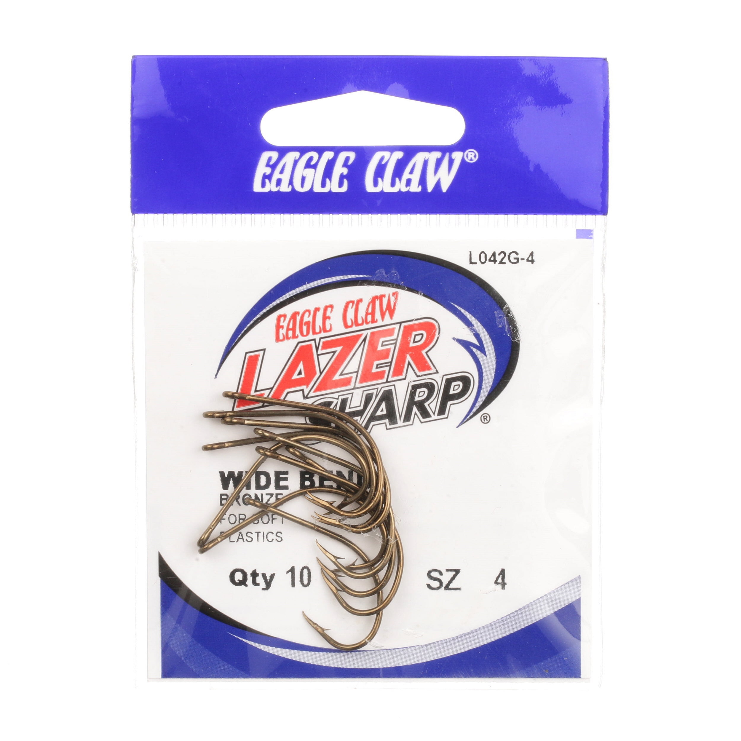 Lazer Sharp L042GH-4 Wide Bend Hook, Bronze, Size 4 - Walmart.com