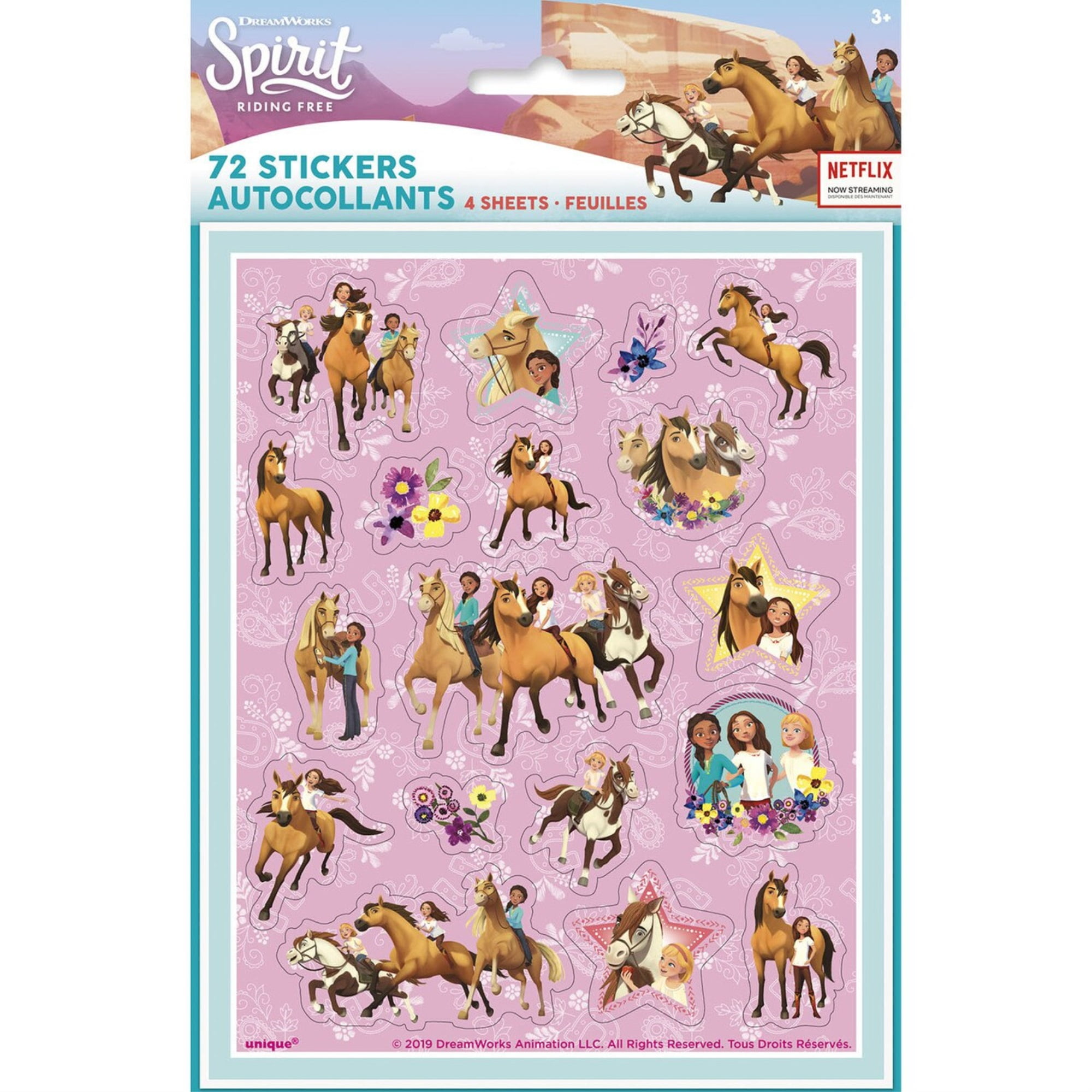 Spirit Riding Free Sticker Sheets [4 Per Package] - Walmart.com
