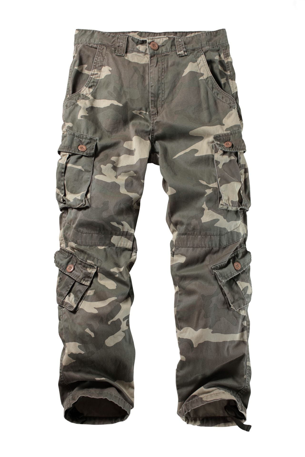 TRGPSG Men's Cargo Pants with 8 Pockets Cotton Cargo Work Pants(No Belt ...
