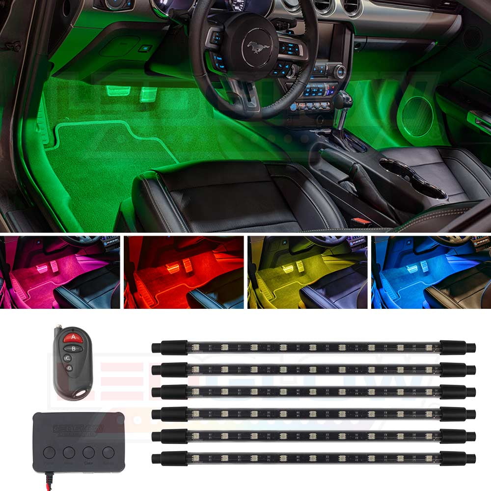 LEDGlow 6pc Expandable Million Color Pro SMD Interior Underdash ...
