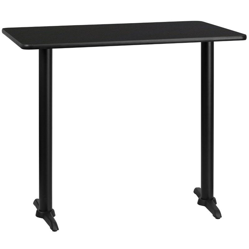 Bowery Hill 30" x 48" Restarant Bar Table in Black - Walmart.com